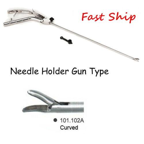 Laparoscopic Curved Tip Needle Holder Tool CE FDA Approved Surgical ...