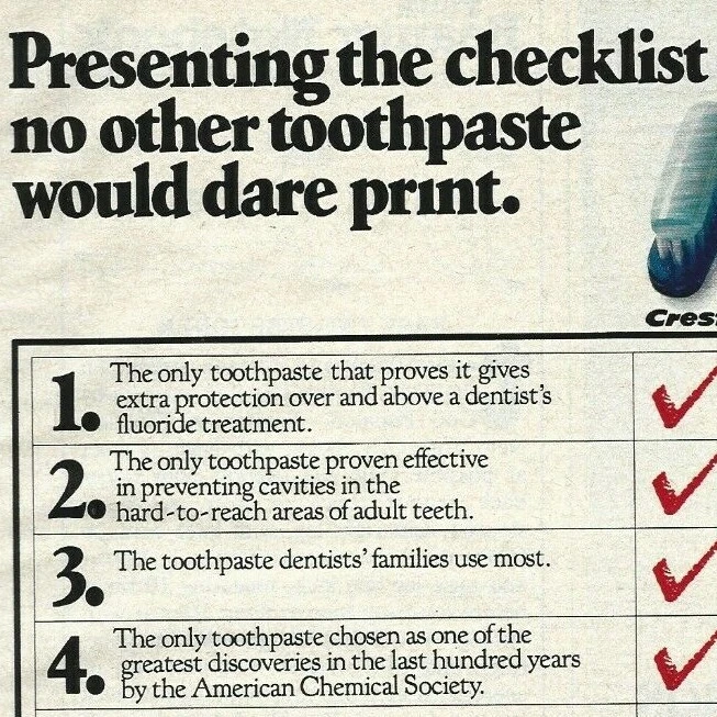 Crest Toothpaste Print Ad