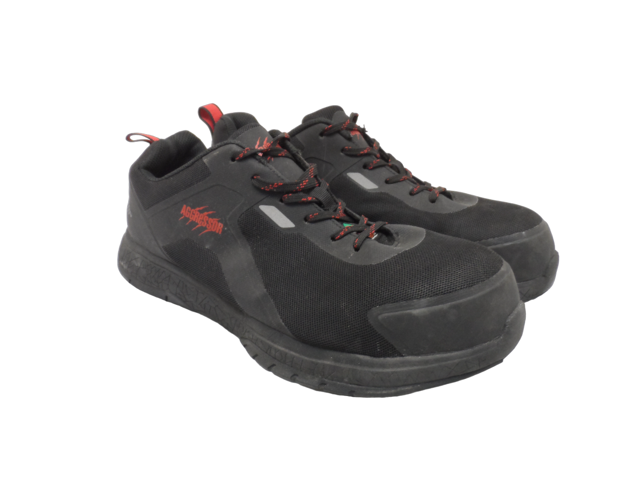 AGGRESSOR Men's 3000 Steel Toe SP FreshTech Athletic Work Shoes Black ...