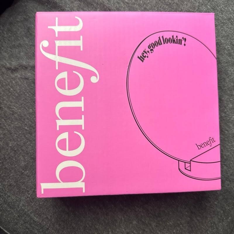 Benefits Cosmetics Round Vanity Mirror with Stand Reverse Graphic Art ...