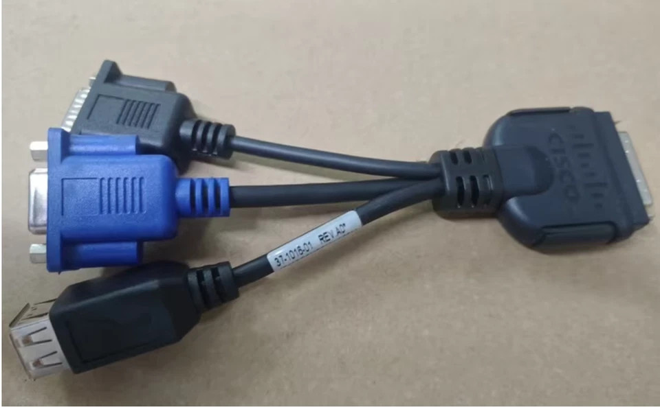 Used Cisco 37-1016-01 UCS KVM Dongle VGA Serial USB DB9 Server Cable ...