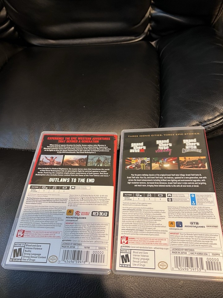 Red Dead Switch And GTA Trilogy Nintendo Switch | eBay