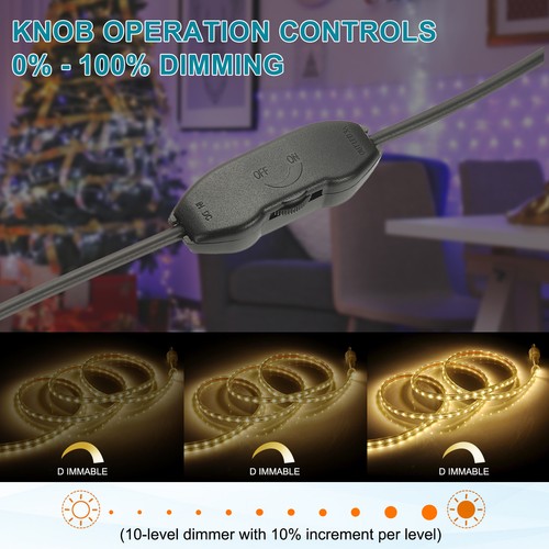 LED Strip Dimmer DC 5V 3A Rotary Brightness Controller with USB ...