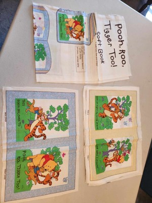 Pooh Roo & Tigger Too Cloth Book Fabric Pages RARE - OOP!- CUT PAGES ...