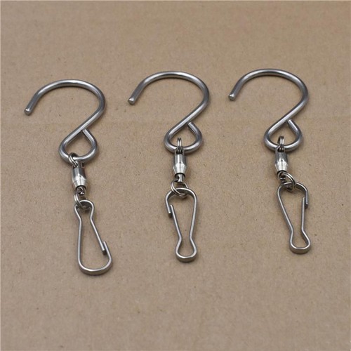 8 Pcs Swivel Hook Rotating Snap Hooks and Rings Stainless Steel Clip ...