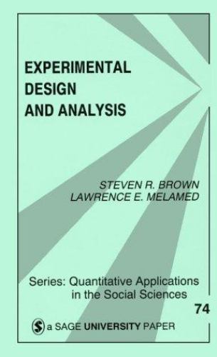 Quantitative Applications in the Social Sciences Ser.: Experimental ...