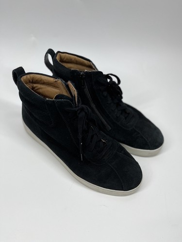 Vionic Jenning Women US 10 Black Suede Leather Ankle Boots Side Zipper ...