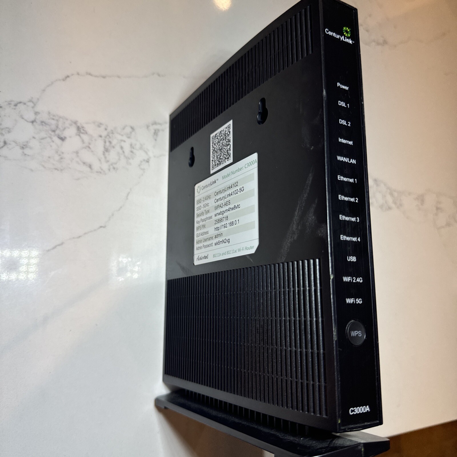 CenturyLink Actiontec C3000A Dual WiFi Modem Router 802.11n & 802.11ac ...