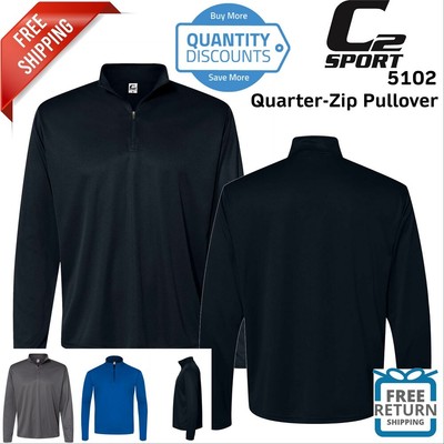 C2 Sport Mens Long Sleeve Quarter-Zip Pullover Shirt Poly 5102 Up To ...