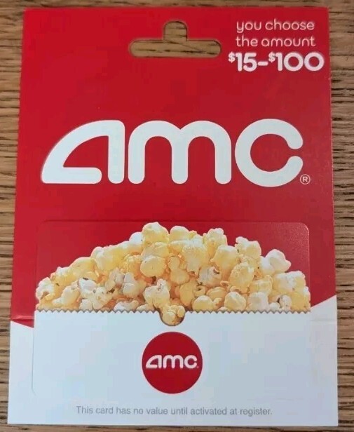 $20 AMC Movie Gift Card with Receipt | eBay