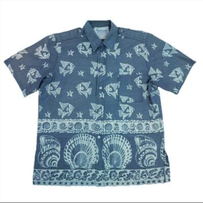 Ruth Clarage Hand Painted Original 1960s Angel Fish Sea Shells Men’s ...