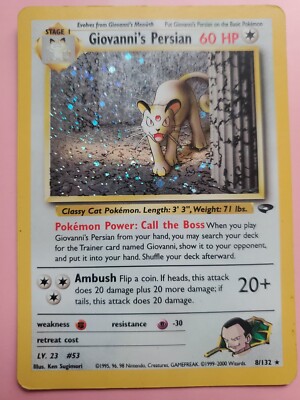 Pokémon TCG Giovanni's Persian Gym Challenge 8/132 Holo | eBay