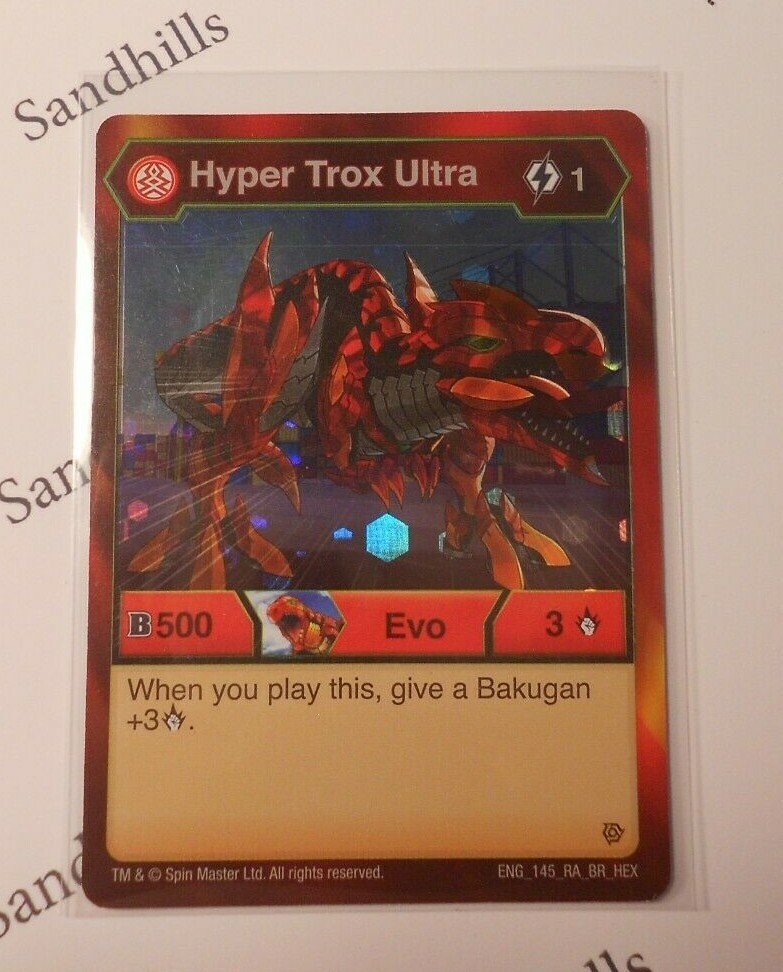 Bakugan Hyper Trox Ultra Card - Evo - Bakugan Resurgence - ENG 145 RA ...