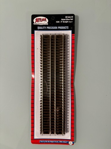 Atlas Track HO Code 83 Nickel Silver Rail 520-9” Straight 6pcs Per Pack ...