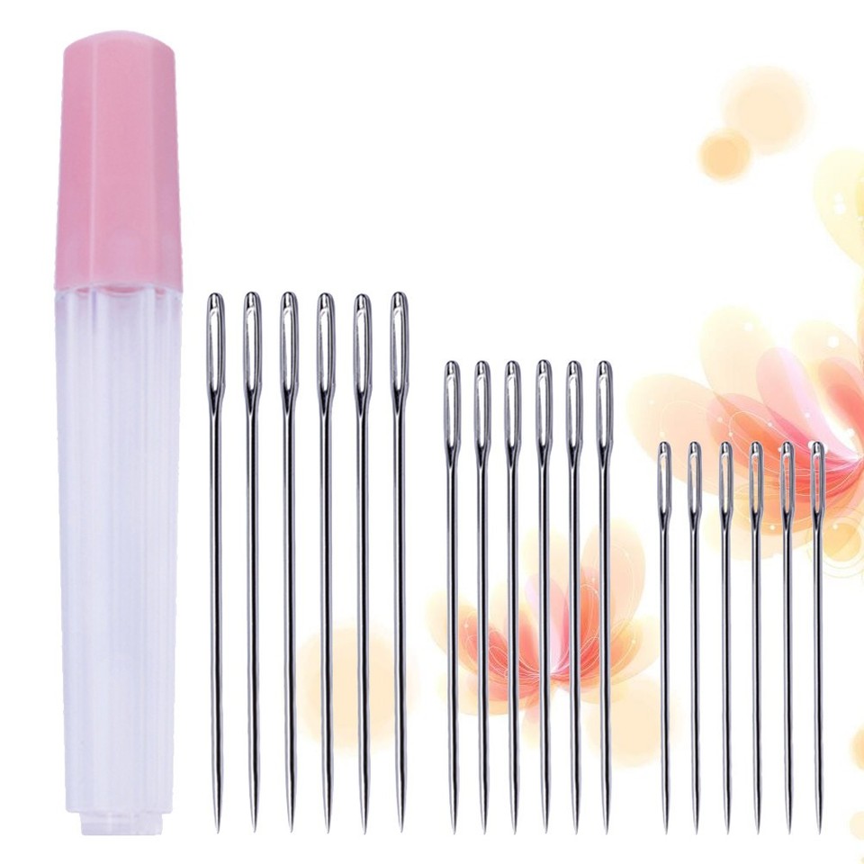 19 Pcs Sewing Needle Suit Large Needles Embroidery Accessories Eye ...