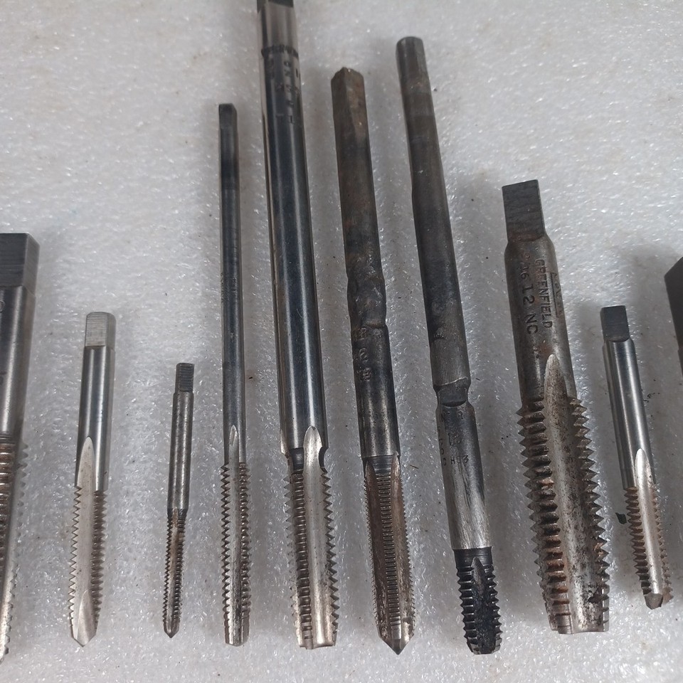 Vintage Tools Lot Of 14 Machinist Taps Metal Threading Toolmaker Taps ...