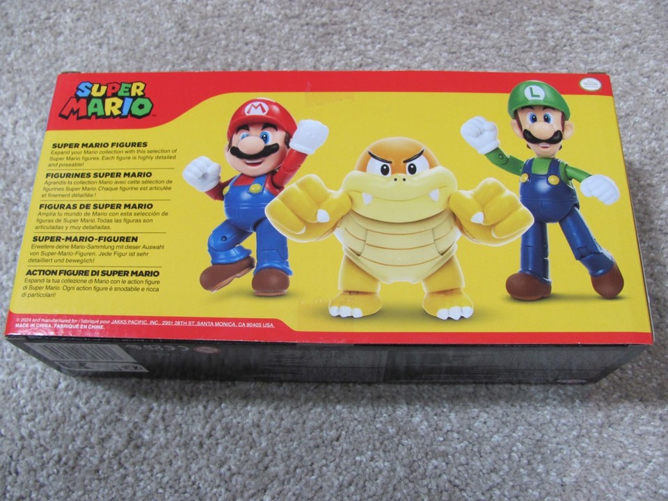 Brand New Nintendo Mario, Luigi, and Boom Boom 4" Action Figure Set | eBay