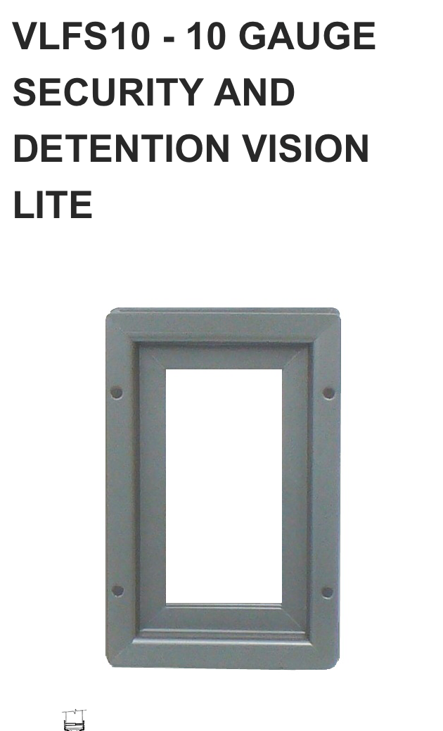 Vision Lite Frame Security and Detention model VLF-S10 12x18 By Air ...
