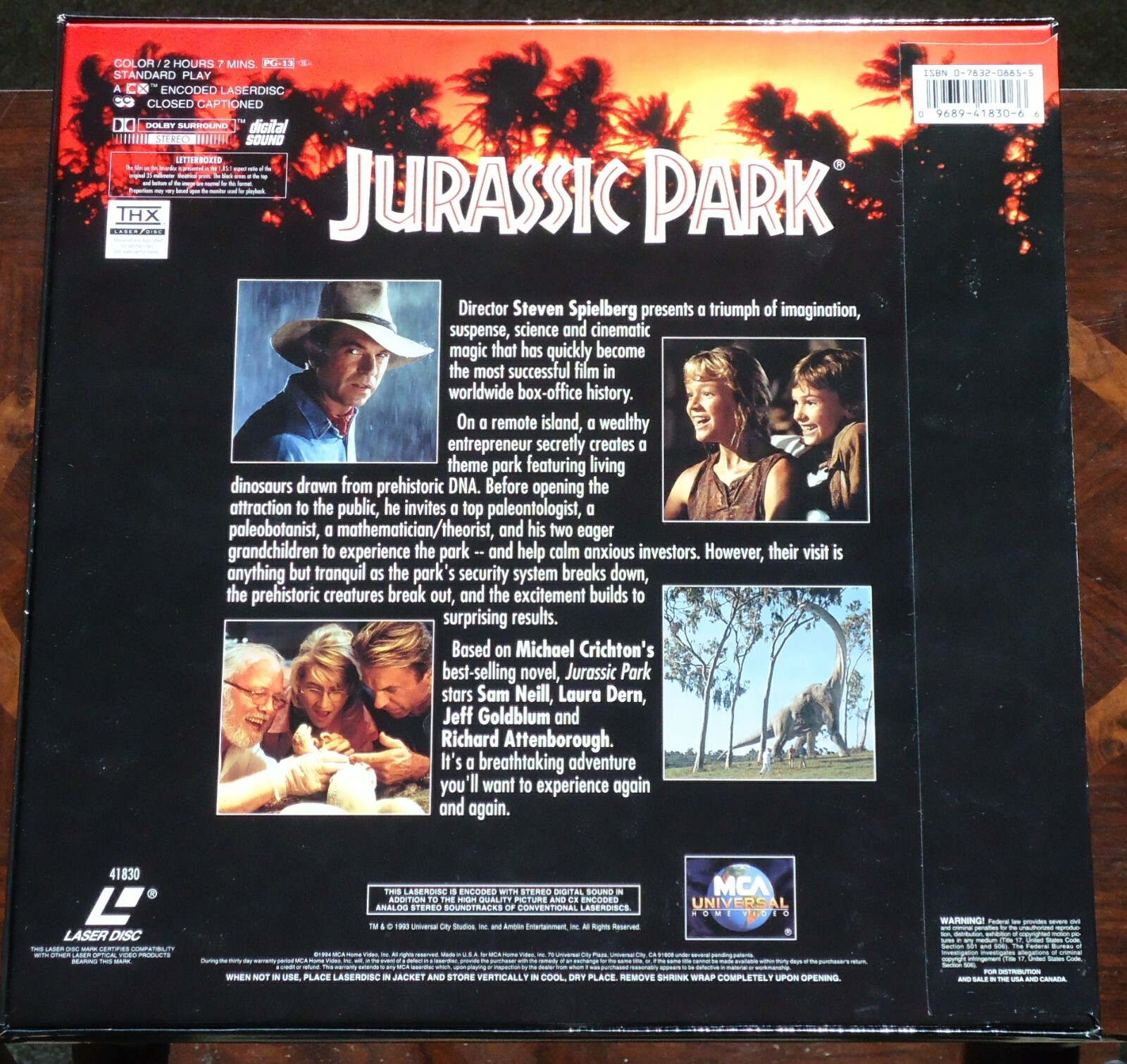 Jurassic Park Laser Disk Box Set 1993 3 Disks | eBay
