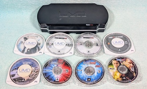 8 PSP Games w/ GameStop Case - Assassin's Creed, Need For Speed, FIFA ...