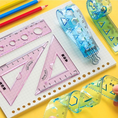 4PCS 15/20cm Straight Ruler Geometry Protractor Student Stationery | eBay Australia