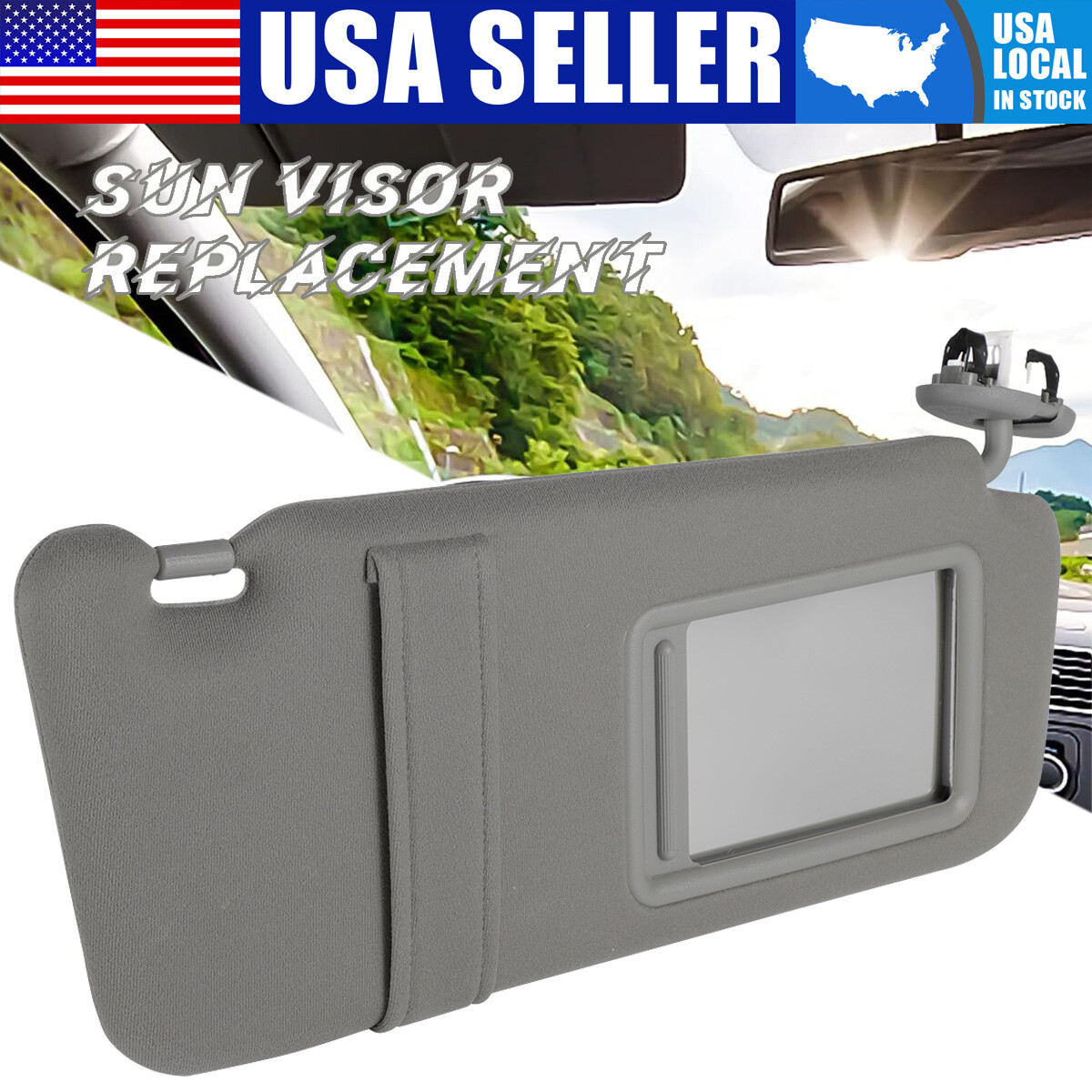 Passenger Side Sun Visor for 2007-2011 Toyota Camry With Sunroof Mirror ...