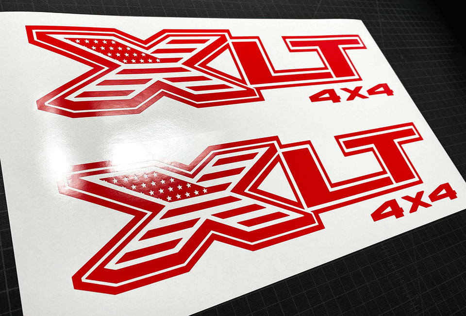 XLT 4x4 Decal Fits Bedside Ford F-150 Truck Sticker Vinyl Flag 2pcs | eBay