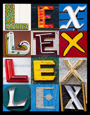 LEX Name Poster featuring photos of actual sign letters | eBay