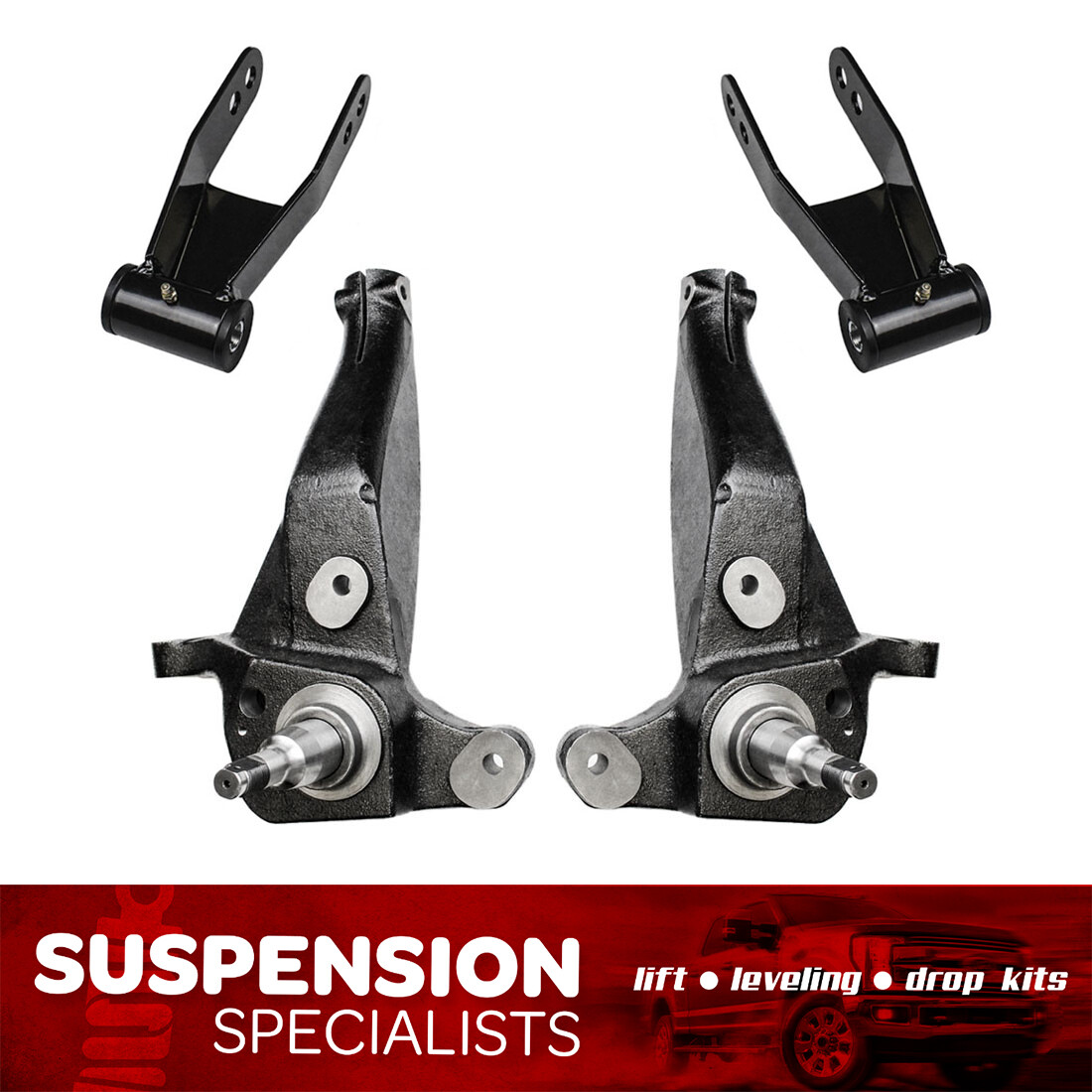 4" Full Leveling Lift Kit For 1998-2000 Ford Ranger 2WD w/ Spindles and ...
