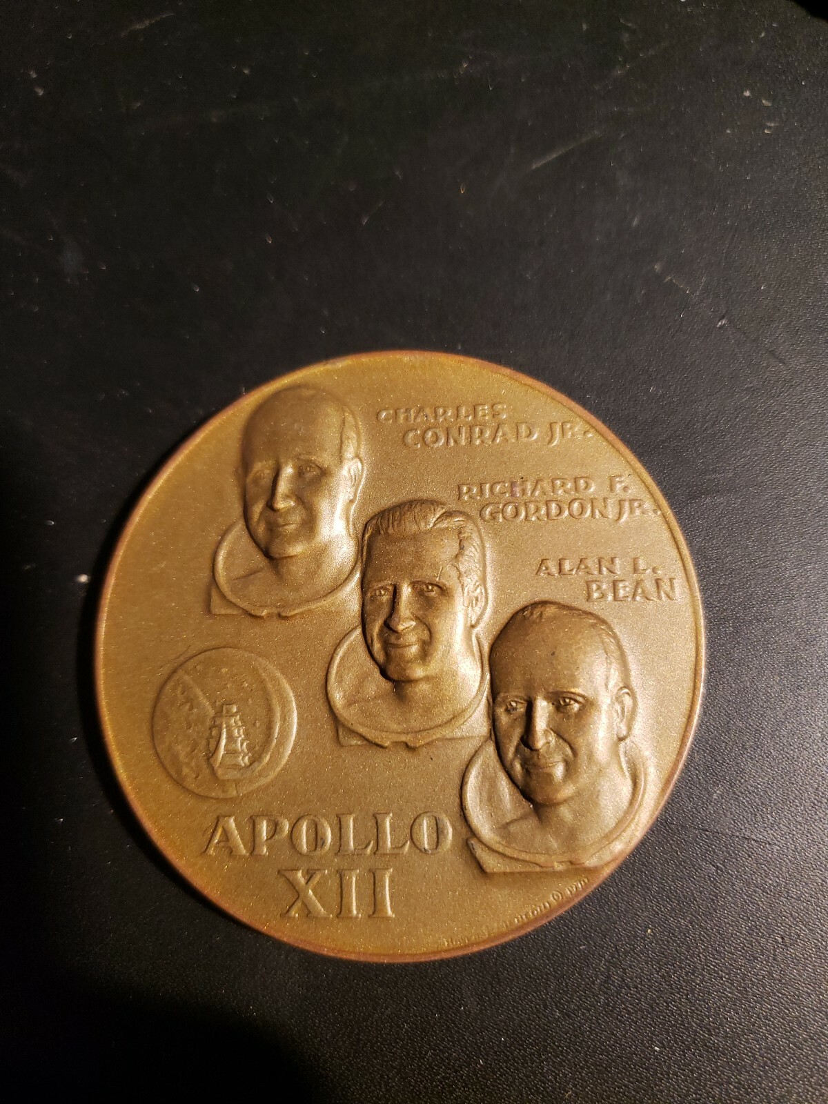 Apollo XII Medallion / Coin 2 3/8" diameter. 4 1/2 ounces Vintage ...