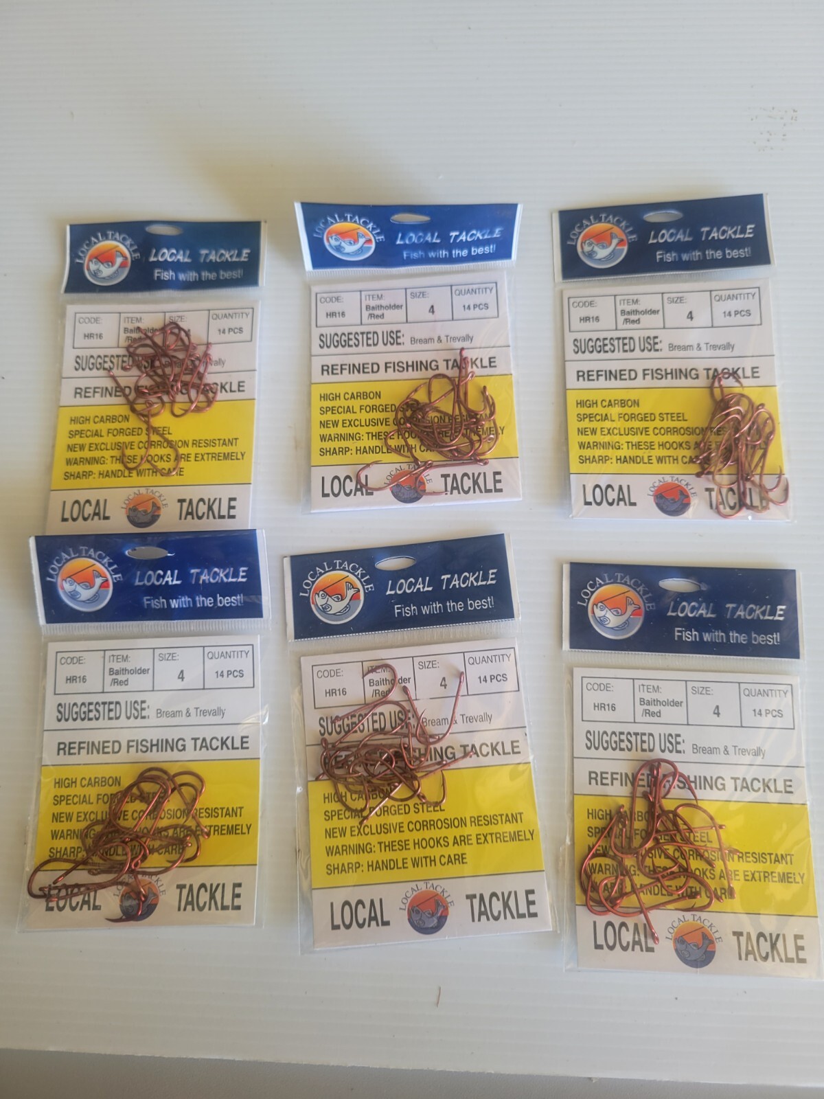 6x Packet's Size 4 Fishing Hooks | eBay