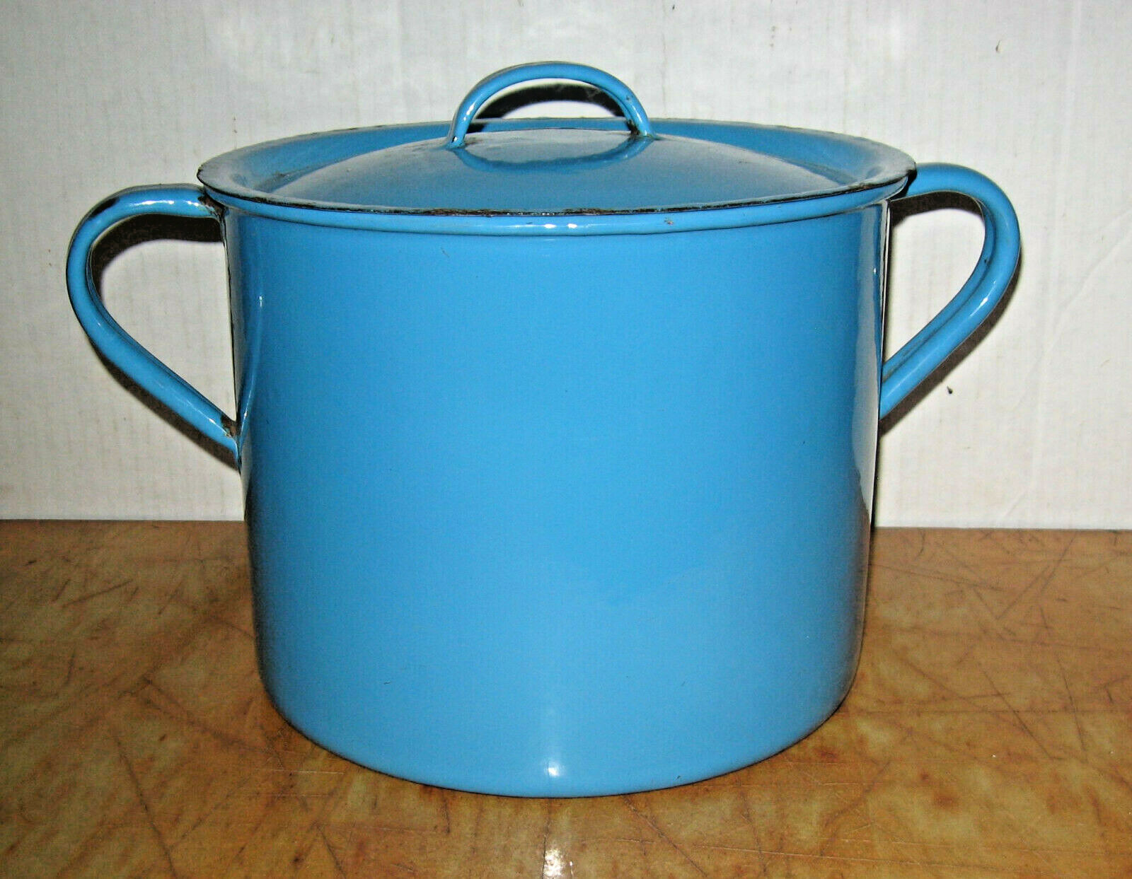 Vintage Blue Enamelware Stock Pot w/ Lion Mark | eBay