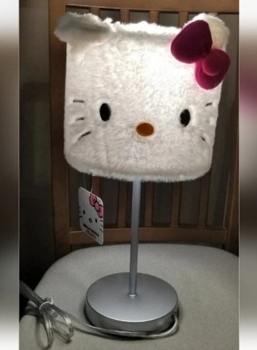 Sanrio Hello Kitty Fluffy Plush Table Lamp | eBay