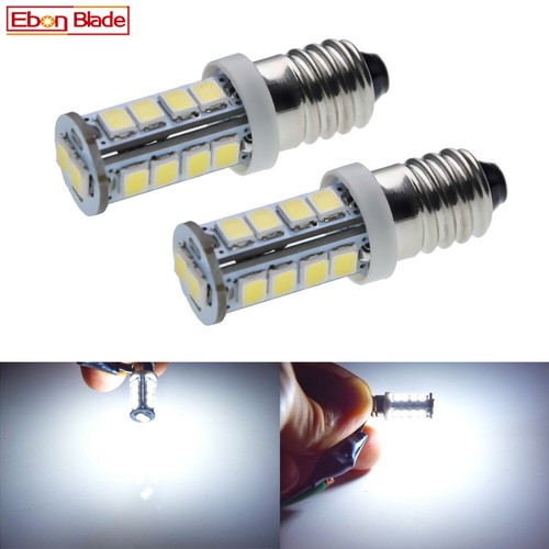 2 X E10 1447 Screw LED Bulb 2835 18SMD White 6000K Bright Light Lamp 3 ...