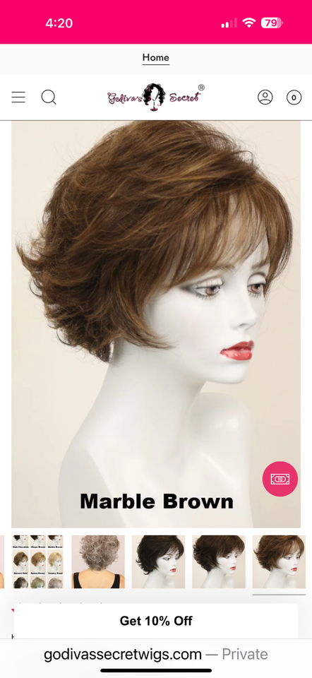 Godiva's Secret Wigs "Nina Wig" Marble Brown | eBay