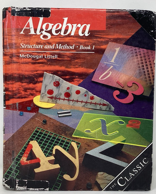 Algebra Structure and Method Book 1 McDougal Littell The Classic | eBay