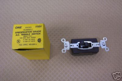 HUBBELL 1101 15A 120/277V SPEC GRADE TOGGLE SWITCH NEW | eBay