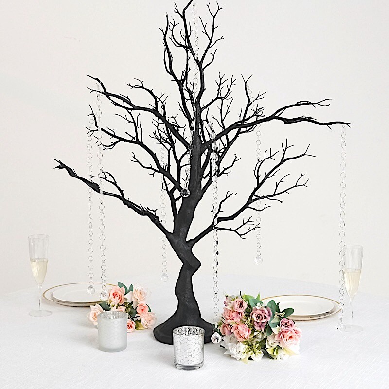 34" Metallic Manzanita Tree Acrylic BEAD CHAINS Wedding Centerpieces ...
