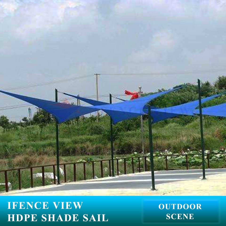 Ifenceview Blue Square 17' Sun Shade Sail Pool Canopy Awning Outdoor ...