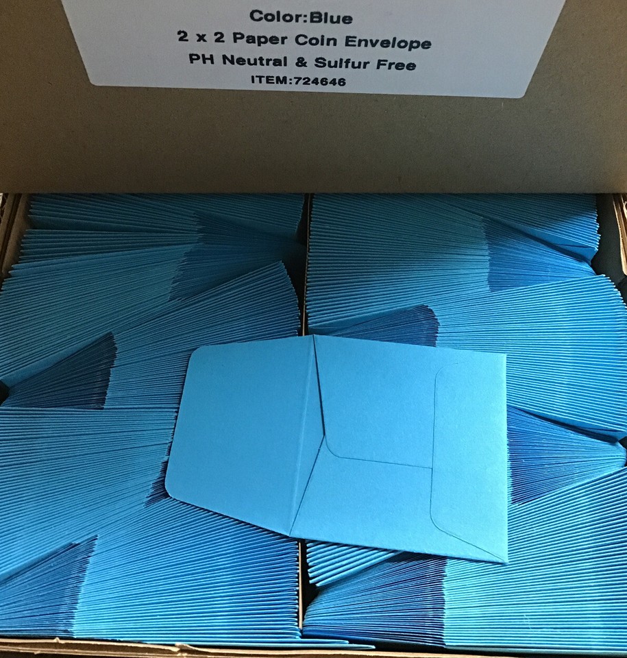 Guardhouse Blue Archival 2x2 Paper Coin Envelopes 100 pack | eBay