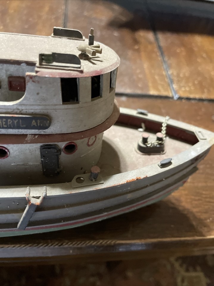 Vintage Old Original Plastic Red Grey Green Model Toy Boat Parts USA ...