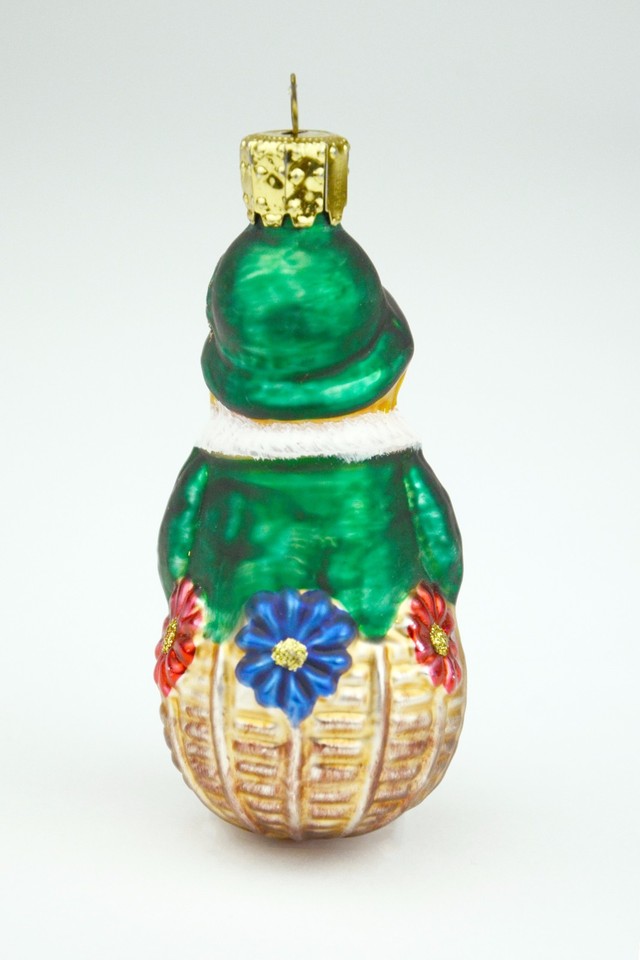 German Christmas Ornament Mercury Glass Green Elf Santa's Helper Made ...