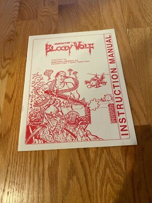 Bloody Wolf Video Arcade Game Instruction Manual, Romstar 1988 | eBay