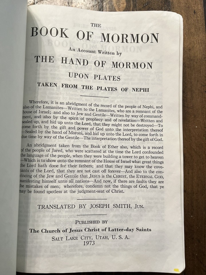 1973 Brown/Tan Leather LDS Triple Scriptures Large Print 9-1/4” X 6-1/4 ...