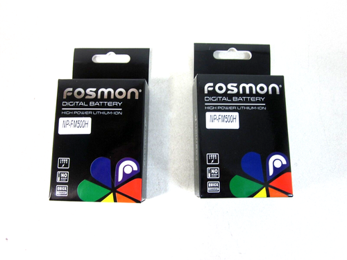 2 PACK: FOSMON 2200mAh HIGH CAPACITY NP-FM500H REPLACEMENT LITHIUM-ION ...