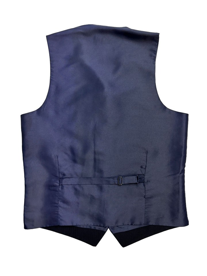 Navy Blue Herringbone Waistcoat Wool Vest Masonic Masons Wedding Formal ...