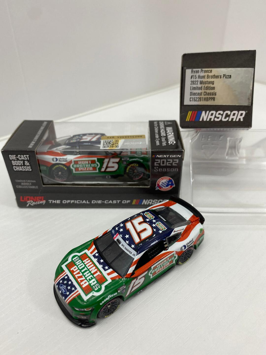 2022 RYAN PREECE #15 PATRIOTIC HUNT BROTHERS PIZZA 1/64 DIECAST BODY ...