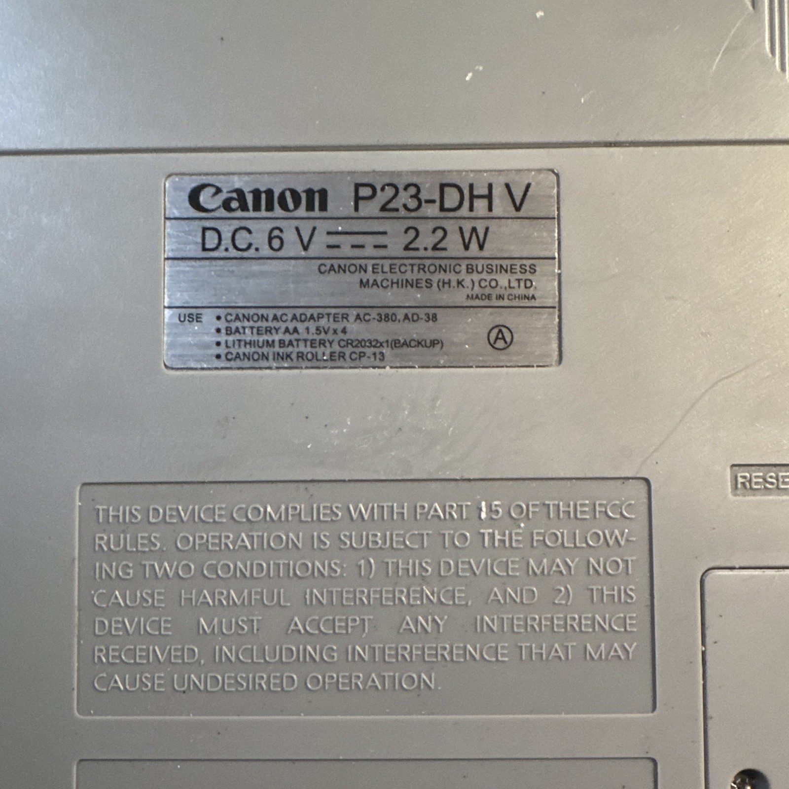 Canon P23-DH V Desktop Printing Calculator w/ LCD Display, Clock ...