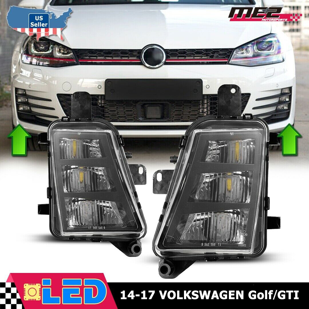 2014-2017 Fog Lights LED Clear Lens For VW Volkswagen Golf GTI ...