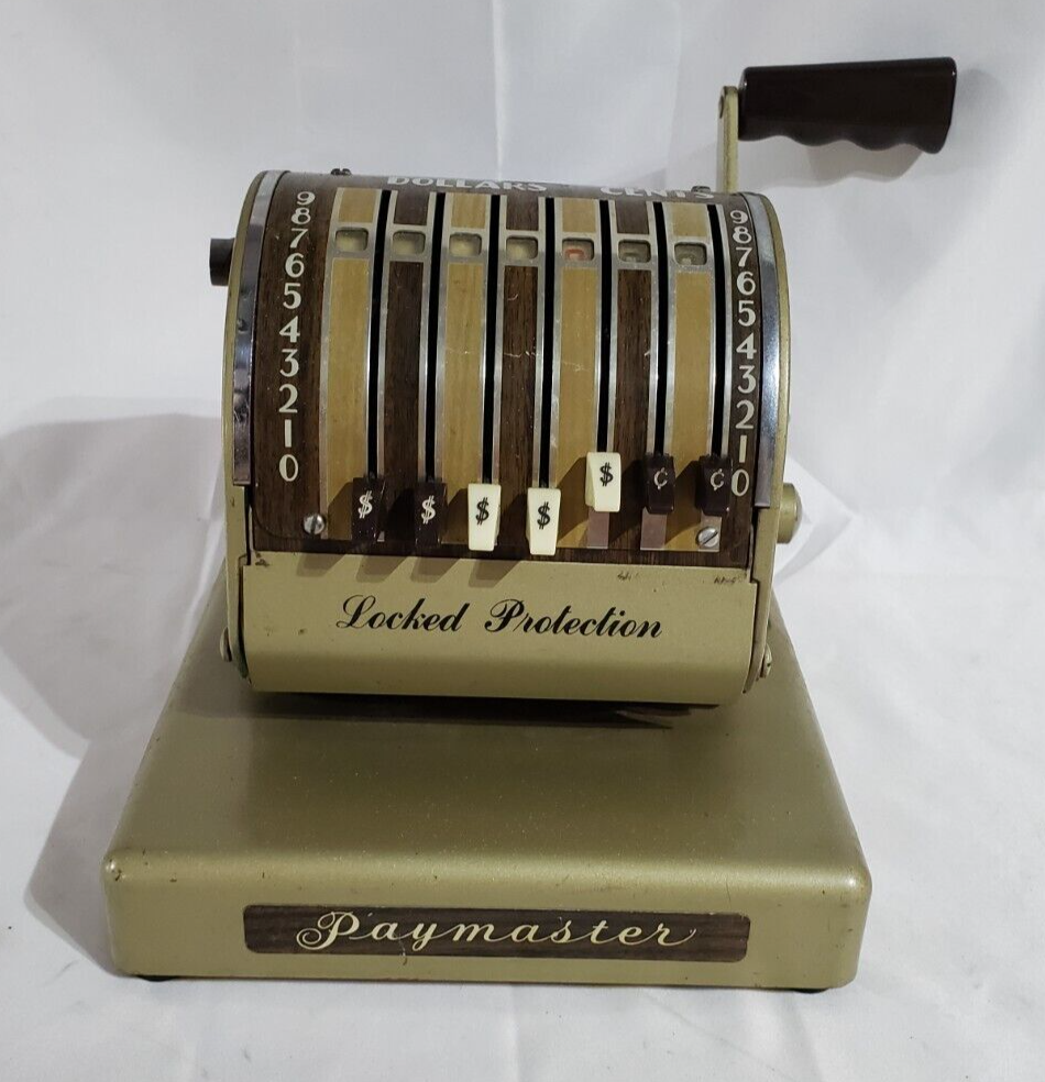 Vintage Paymaster Series X550 Check Writer 7 Column Check Writer with ...